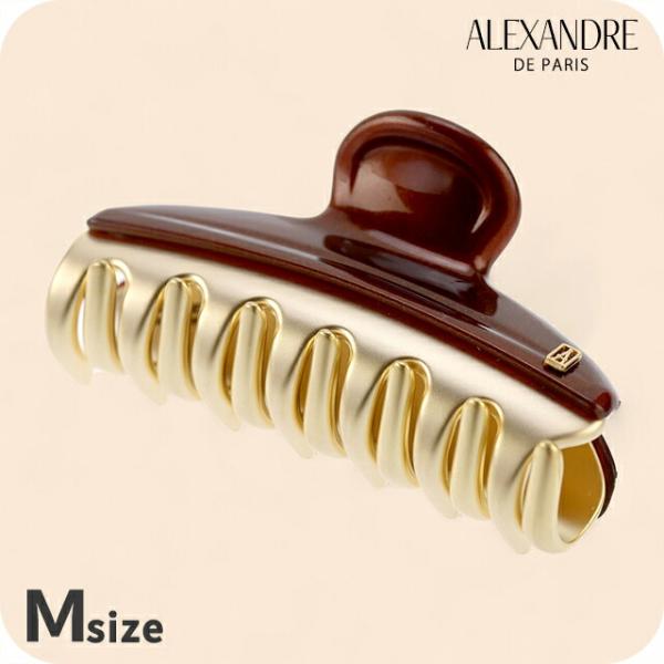 アレクサンドル ドゥ パリ ヘアクリップ レディース ブランド ヴァンドームMクリップ ヘアアクセサリー フランス製 ICCM-15571-02-X4 ALEXANDRE DE PARIS PAIL BROWN ◆グレース・ドゥ・モナコ妃や...