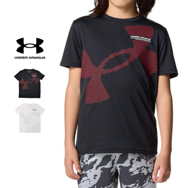 UNDER ARMOUR/アンダーアーマーUAテック スーパー ビッグロゴ ショートスリーブ Tシャツ（トレーニング/BOYS）長年愛され続けるUA独自のパフォーマンス生地「テック」のTシャツは、練習からトレーニングまで、用途を選ばず使える...