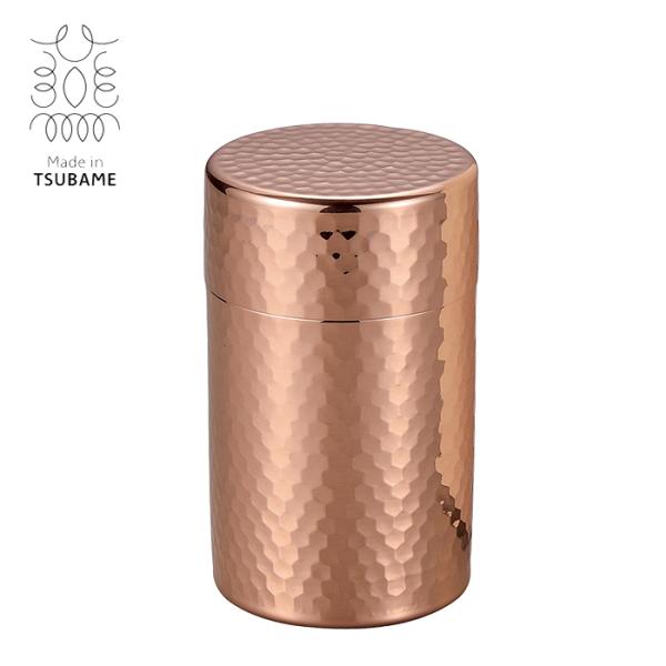 [キーワード]純銅 茶筒 100g入 銅製 日本製 小型 内蓋付 銅 茶器 貼箱入 茶筒 銅 茶器 燕三条 100g 内蓋付 湿気防止 贈り物