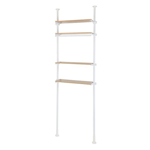 [キーワード]ランドリーラック 突っ張り 3段 極太パイプ ランドリー収納 洗濯機収納 タオル掛け 洗濯機ラック ランドリー サニタリー収納 壁面収納 棚