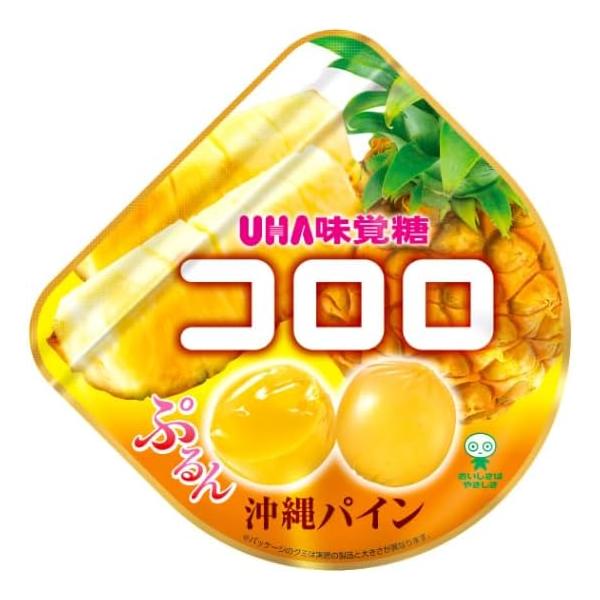 内容量：１袋40ｇ×６袋賞味期限：2026.4商品説明沖縄県産パインアップル果汁を使用したコロロです。プチッと食感・この食感、コロロだけ。みずみずしいグミをコラーゲンで包んだ新食感グミです。プチッとはじけるジューシーな食感をお楽しみください...