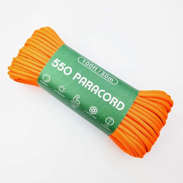 アウトドアやハンドメイド制作に幅広く使えるパラコードです。7芯構造で、耐荷重は約250kg。テントロープやキャンプ用ロープとしてはもちろん、ブレスレットやキーホルダーなどのハンドメイド資材としても活躍します。鮮やかなオレンジカラーで視認性が...