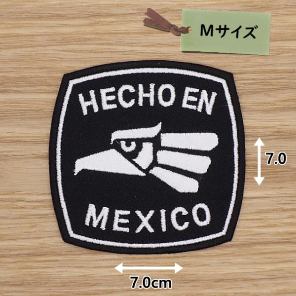 ●個数 １●素材 コットン●サイズ ７．０ｃｍ × ７．０ｃｍ人気の ＨＥＣＨＯ ＥＮ ＭＥＸＩＣＯ のアイロンワッペン です。サイズはＭサイズです。●送料はネコポスにて２５０円です。●合計金額１０００円以上にてネコポス無料です。(翌日着で...