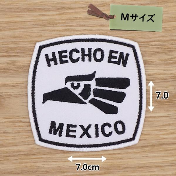 ●個数 １●素材 コットン●サイズ ７．０ｃｍ × ７．０ｃｍ人気の ＨＥＣＨＯ ＥＮ ＭＥＸＩＣＯ のアイロンワッペン です。サイズはＭサイズです。●送料はネコポスにて２５０円です。●合計金額１０００円以上にてネコポス無料です。(翌日着で...