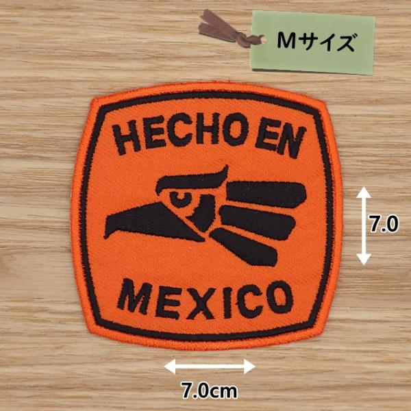 ●個数 １●素材 コットン●サイズ ７．０ｃｍ × ７．０ｃｍ人気の ＨＥＣＨＯ ＥＮ ＭＥＸＩＣＯ のアイロンワッペン です。サイズはＭサイズです。●送料はネコポスにて２５０円です。●合計金額１０００円以上にてネコポス無料です。(翌日着で...