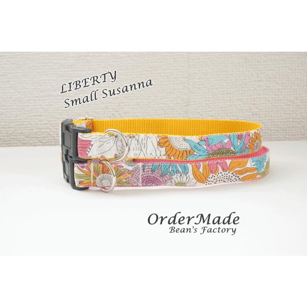 LIBERTYプリントSmall Susanna春夏にぴったり！カラフルなひまわり柄のLIBERTYプリント！明るい気分になれる、花柄ですさすがのかわいさっ(*^▽^*)こちらはタナローンの薄めの生地となります。掻き癖、噛み癖のある子ですと...