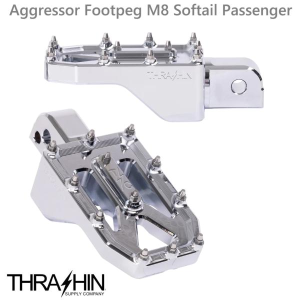 THRASHIN SUPPLY・AGGRESSOR・2018up M8ソフテイル・パッセンジャーフットペグ CHTHRASHIN AGGRESSORフットペグは、洗練されたタイムレスなデザインを維持しながら最大限のグリップ力と地上高の向上を...