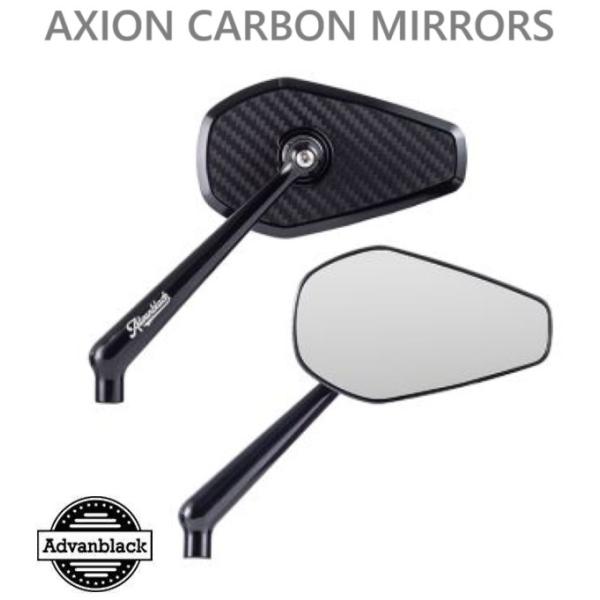 ADVAN BLACK・AXION パフォーマンス カーボンミラー ブラック　左右セットADVANBLACK AXION PERFORMANCE CARBON MIRRORS は、スタイリッシュで、頑丈で軽量です。CNC加工のアルミビレット...