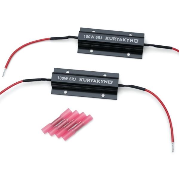 Kuryakyn Aluminum Load Equalizers 2992　2050-0433 　KURYAKYN ALUMYNUM 100W - 6 Ω LOAD EQUALIZER クリアキンロードイコライザー２個セットでパッケージさ...