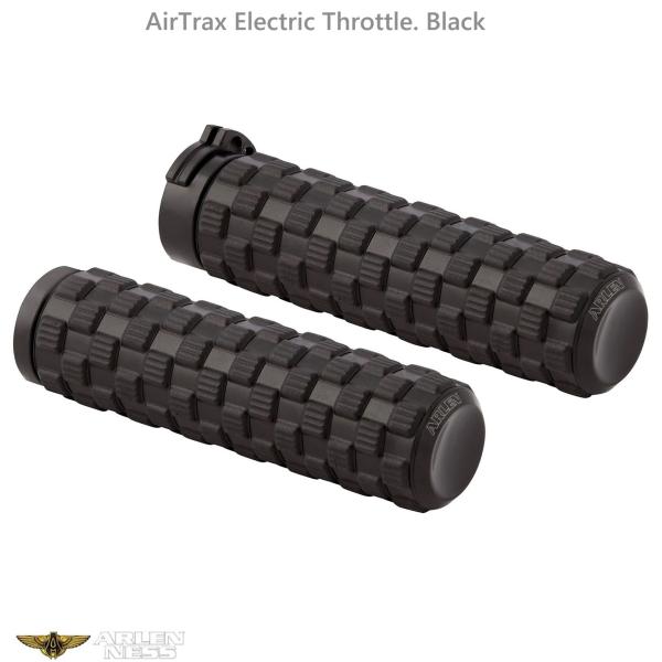アレンネス・2008〜電子スロットル・エアトラック グリップ・ブラック　ARLEN NESS AirTrax Electric Throttle (TBW) BlackAirTrax グリップは、優れたハンドトラクションを提供するアグレッシ...