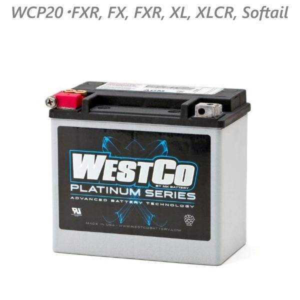 WESTCO・FXR, FX, FXR, XL, XLCR, Softail・プラチナムシリーズ AGMバッテリー WESTCO プラチナムシリーズ AGMバッテリー Made in USA。H-D純正バッテリー製造工場と全く同じ工場と構造...