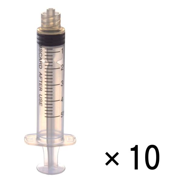 5ml ルアーロック シリンジ（ニードル無し） 《セット内容》5mlシリンジ（注射器）・・・10本(個包装はありません)お子様の手の届かない所で、保管・ご使用ください。※《クリックポスト》での発送となります。ご注文数量により予告無く配送方法...