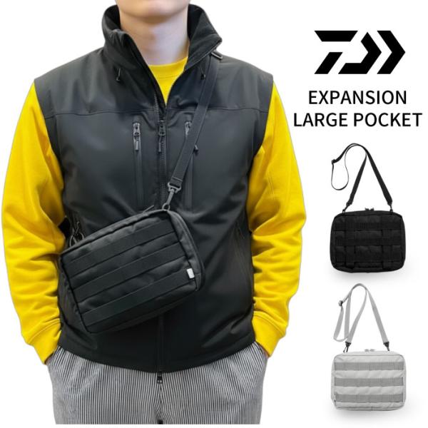 【商品】DAIWA EXPANSION LARGE POCKET【コメント】フィッシングブランドの「DAIWA（ダイワ）」が新たに手がける“DAIWA 247”シリーズのショルダーバッグ。高密度で織り上げた頑強でありながらしなやかな風合いを...