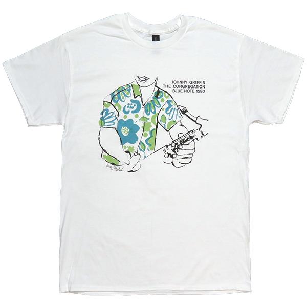 ◆Johnny Griffin（ジョニー・グリフィン）のアンディ・ウォーホルのイラストが映える『The Congregation』のレコジャケTシャツ。UKインポート品