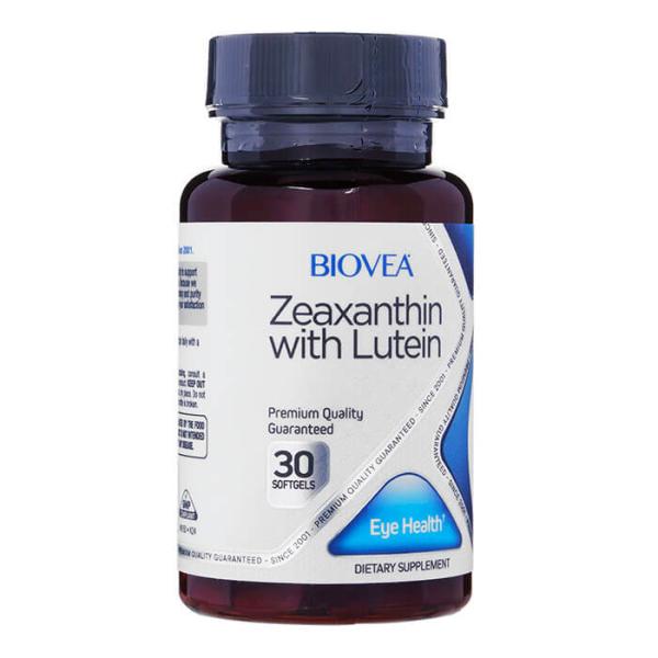 商品名　ゼアキサンチンウィズルテイン30錠【商品説明】Biovea社のゼアキサンチンウィズルテインは、ゼアキサンチンとルテインを配合したサプリメントです。　≪内容量≫1本/30ソフトジェル