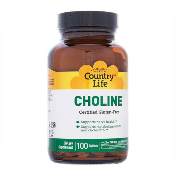 商品名　コリン【商品説明】カントリーライフ社のコリン（Choline）は、アセチルコリンの元になる栄養素であるコリンを主成分とするサプリメントです。　≪内容量≫1本/100錠
