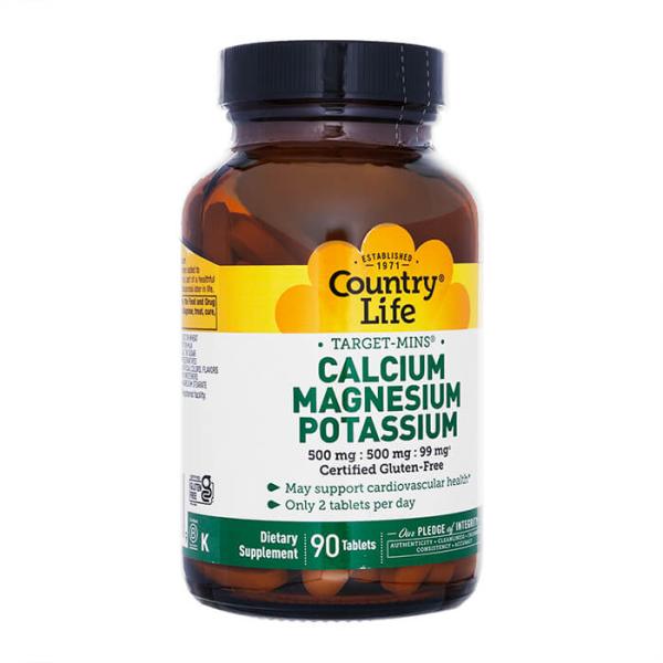 商品名　カルシウム・マグネシウム・ポタシウム 【商品説明】カルシウム、マグネシウム、カリウムを配合したサプリメントです。2錠当たり、カルシウムを500mg、マグネシウムを500mg、カリウムを99mg配合しています。グルテンフリーです。3つ...