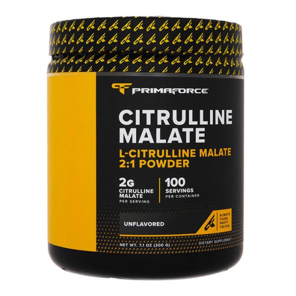 商品名　シトルリンマレート【商品説明】運動を頑張るすべての方におすすめのアミノ酸系パウダー。PrimaForceの「シトルリンマレート 200g」は、L-シトルリンとリンゴ酸（マレート）を2:1の比率で組み合わせたサプリメントです。トレーニ...