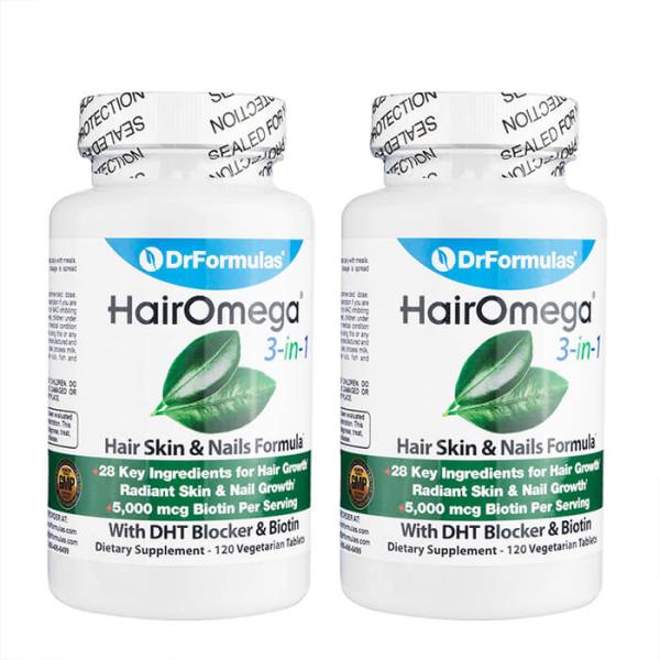 商品名　Hair Omega 3-in-1 （ヘアーオメガ 3-in-1）【商品説明】ノコギリヤシ、タカサブロウ、レッドクローバーなどのハーブ成分や、ブドウの種エキス、かぼちゃの種エキス、緑茶成分、ナイアシンなどの成分を配合。ビタミンB群を...