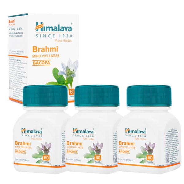 商品名　ブラフミ60錠(Himalaya)【商品説明】ハーブの一種であるブラフミー（ツボクサ）から作られた天然由来原料のサプリメントです。1錠にブラフミーのエキスが250mg含まれています。アーユルヴェーダと最新の研究に基づいて開発された製...