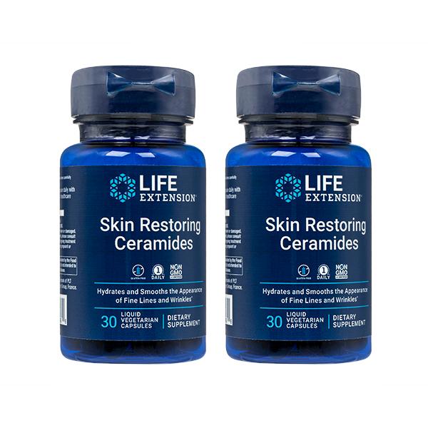 商品名　スキンリストアリングセラミド30錠(LifeExtension)【商品説明】スキンリストアリングセラミドは、アメリカ・Life Extensionのサプリメントです。バリア機能の維持に必要なセラミドを補給することで、潤いのある、なめ...