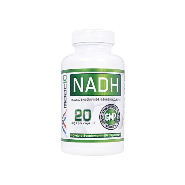 商品名　NADH20mg60錠(Maac10)【商品説明】NADHは、NADH(還元型ニコチンアミドアデニンジヌクレオチド)を含んだサプリメントです。1カプセル当たり20mgのNADHを含んでいます。内容量：1本/60カプセル