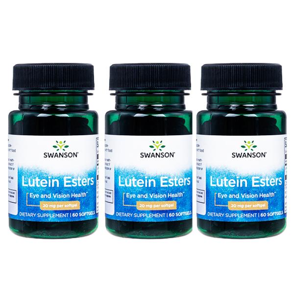 【商品説明】スワンソンのルテインエステル 20mgは、カルテロイドの一種であるルテインエステルを配合したサプリメントです。　≪内容量≫3本（1本/60ソフトジェル）　≪お召し上がり方≫◆1日1ソフトジェルを目安にお召し上がりください。（食事...
