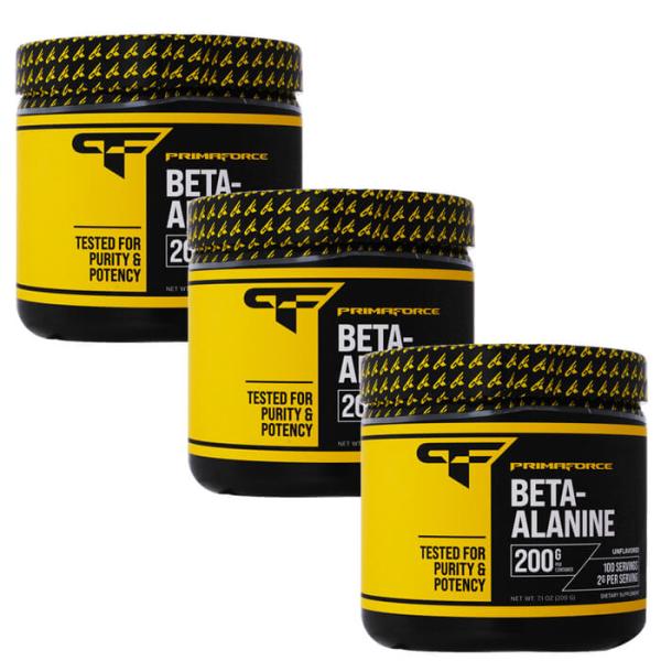 【商品説明】PrimaForceのベータアラニンは、高強度のトレーニングをサポートする栄養補助サプリメントです。運動時のコンディショニングを支え、アクティブなライフスタイルを応援します。　≪内容量≫3本（1本/200g）