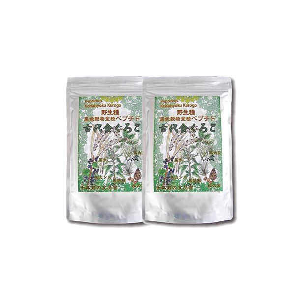 名称:古代食くろご 800g商品詳細：黒い野生種が低分子で水溶性の飲み物になりました。黒米主体で香ばしいです！従来、全粒穀物の消化吸収には多大な体力(血液)が必要といわれてきました。「古代食くろご」はアミノ酸が 10〜50 個ほどつながった...