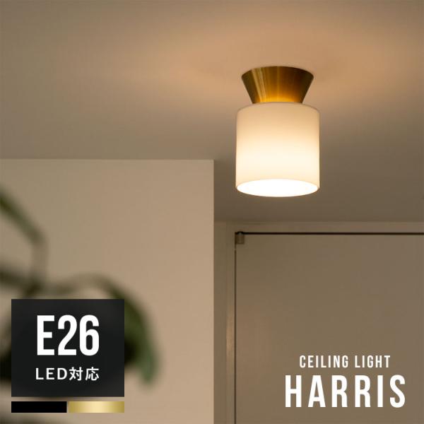 周囲を満遍なく明るく照らすシーリングライト「Harris（ハリス）」。コンパクトな1灯照明は、玄関や廊下、階段やトイレなど狭いスペースでの使用がおすすめです。シンプルなデザインなので、空間の雰囲気を崩すことなく取り入れることができます。商品...