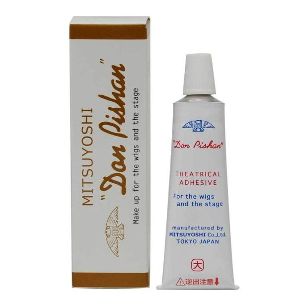 かつら用の接着剤です。付けまつげ、付けひげの接着から二重まぶた、特殊メークの傷、しわなどを作る時にも使用できます。　　　化粧用として製造されておりますので、お肌に優しい接着剤です。お肌に合わないときは、ご使用をおやめ下さい。　用途　かつら・...