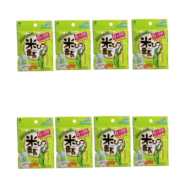 米びつ番長 6ヵ月用 30kgまでの米びつ用　KOMEBITSU BANCHOワサビ成分がお米の害虫を寄せつけず、菌やカビからもおいしいお米を守る！Wasabi component protects your rice, For half ...