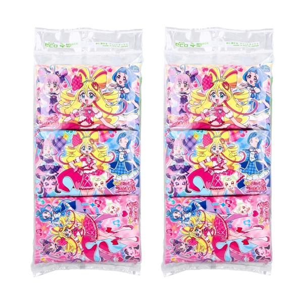 水に流せるプリントティシュ キミとアイドルプリキュア♪ 16枚(8組)×6個入この 水に流せるプリントティシュ キミとアイドルプリキュア は子供たちに大人気のプリキュアキャラクターがデザインされたポケットティッシュですキュアアイドルやキュア...