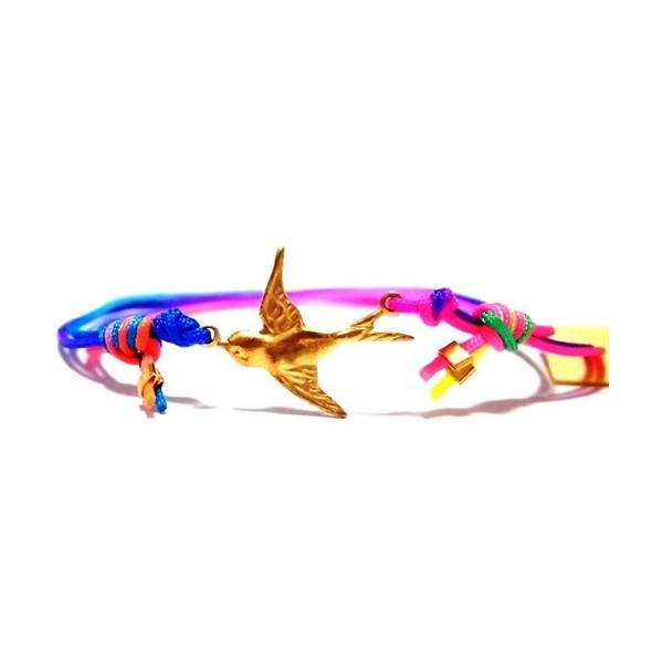 daniela sigurd jewellry(ダニエラ シグルド ジュエリー)ロンドンのジュエリーブランドのかわいいツバメブレスレット紐を使用していて軽くて可愛いキュートなつばめチャームがとってもチャーミングでシンプルでオシャレ 男性用に...