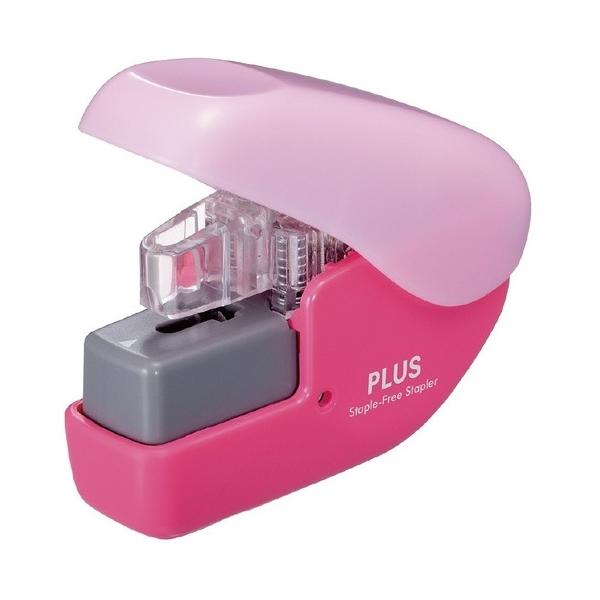 ミニサイズで握りやすい！押し終わりがわかるガイド表示＋感触。●外形寸法（幅）[mm]：32●外形寸法（奥）[mm]：74●外形寸法（高）[mm]：66●質量[g]：70●とじ枚数[枚]：PPC用紙（64g/?）約2〜4●色：ピンク●パワーア...