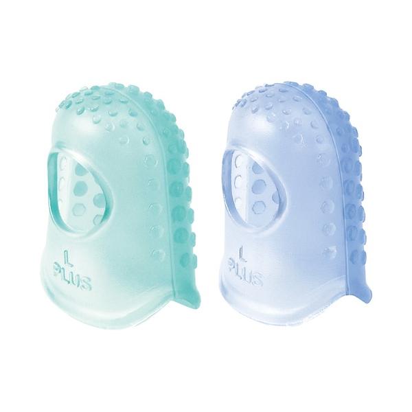 ハニカム型の突起で紙をしっかりキャッチ！おしゃれなツートーンカラー（カラーミックス）。通気穴と内側の突起が指との密着を防ぎムレにくいです。●色：ブルー、グリーン各1個●寸法：長径18×短径15×長28mm●厚[mm]：（突起部除く）0.8●...