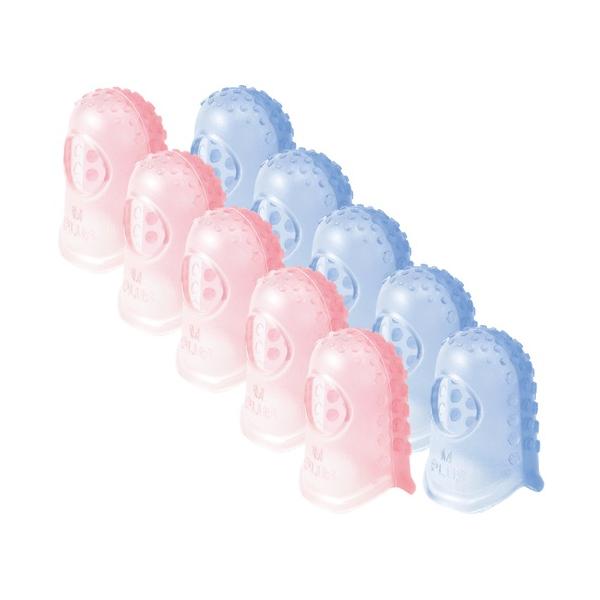 ハニカム型の突起で紙をしっかりキャッチ！おしゃれなツートーンカラー（カラーミックス）。通気穴と内側の突起が指との密着を防ぎムレにくいです。●寸法：長径15×短径13×長25.5mm●厚[mm]：（突起部除く）0.8●種別：M●材質：合成ゴム...