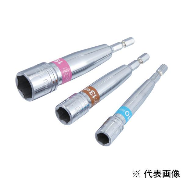 【3110516】冷間鍛造、一体化仕上げです。充電・電気ドリルに取り付けて作業効率をアップします。鏡面仕上げです。（ミラーポリッシュ）土木作業、電設工事、建設工事。★仕様★●軸寸法(mm):6.35●全長(mm):110●対辺寸法(mm):...