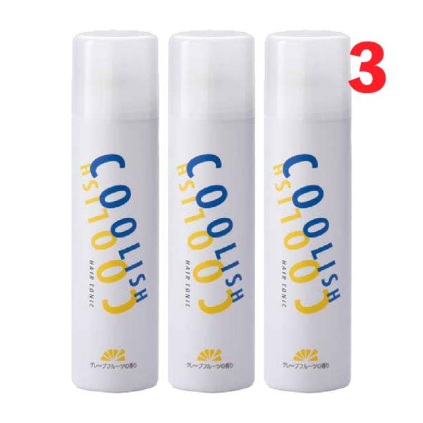 中日製薬COOLISH クーリッシュ ヘアトニック 300g3個セット◆商品説明頭皮に潤いを与え、健やかに保ちます。グレープフルーツの香り。〇傷や腫れ物、湿疹等の異常のあるところには使用しないで下さい。〇目に入った場合は、水・又はぬるま湯で...