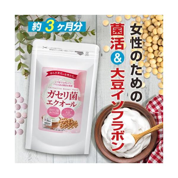 ガセリ菌エクオール 約3ヶ月分 90粒 RoyalBS 公式 サプリ 善玉菌 乳酸菌 腸活 菌活 大豆イソフラボン 女性 悩み 健康 美容 栄養補助食品 日本製 大容量 送料無料 キャンセル・変更・返品交換不可