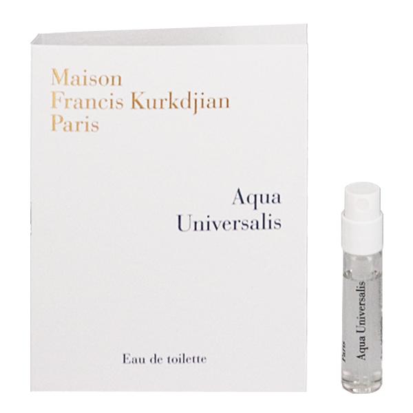 キーワード[ 香水・フレグランス:ミニ香水・ミニボトル:ユニセックス・男女共用 ] 商品名[ メゾン フランシス クルジャン アクアユニヴェルサリス(チューブサンプル) オーデトワレ スプレータイプ 2ml ] 英語名[ MAISON FR...