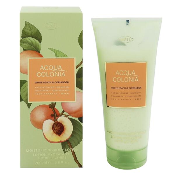 キーワード[ 香水・フレグランス:フレグランス系コスメ:ボディケア:ボディローション ] 商品名[ 4711 4711アクアコロニアホワイトピーチ＆コリアンダーボディローション 200ml ] 英語名[ 4711 4711 ACQUA CO...
