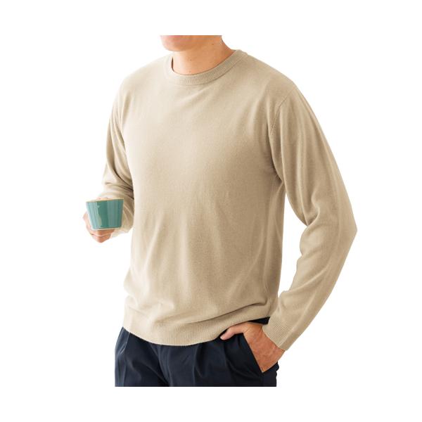 ご注文から通常約5〜15営業日で発送します。カシミヤタッチ 柔らかセーター 全5色 ニット セーター 丸首 クルーネック メンズ 紳士服 シニア 男性 ネイビー グレー ブラック ワインレッド モカベージュ 無地 シンプル 上品 やわらかい...