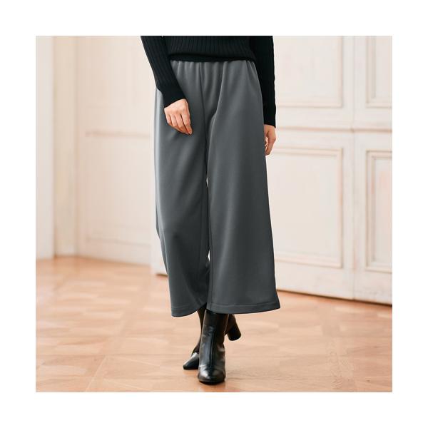 ご注文から通常約5〜15営業日で発送します。日本製 ゴム替え出来る裏起毛キュロット 全2色 キュロット 裏起毛 パンツ ズボン レディース 婦人服 ミセス シニア 女性 ブラック グレー 黒 灰色 ワイドパンツ ガウチョ キュロットスカート...