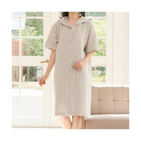 ご注文から通常約5〜15営業日で発送します。日本製 吸水速乾バスローブ 全3色 半袖 バスローブ パイル地 前ボタン レディース 婦人服 ミセス シニア 女性 大人 ピンク ブルー グレー 湯上り お風呂上り 吸汗 速乾 やわらかい※こちら...