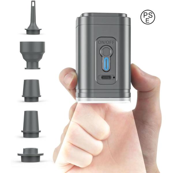 【給気&amp;amp;排気両対応】この電動空気入れはコンパクトでありながら、空気圧が4KPaに達し、エアマットなどへの空気の注入や排出に最適です。また、圧縮袋の空気を素早く抜き、50%以上のスペースを節約できます。キャンプやアウトドアの場...
