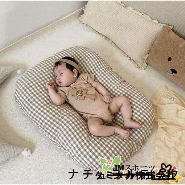 適用年齢：0~18ヶ月 ＊衛生的な圧縮パック梱包されています。取り外し可能?　寝返りもしやすく赤ちゃんがゆったり過ごせます。60℃赤ちゃんを保護してくれ、ママも赤ちゃんも一緒に安心して寝られます。出産祝い ベビーベッド ベビークッション ベ...