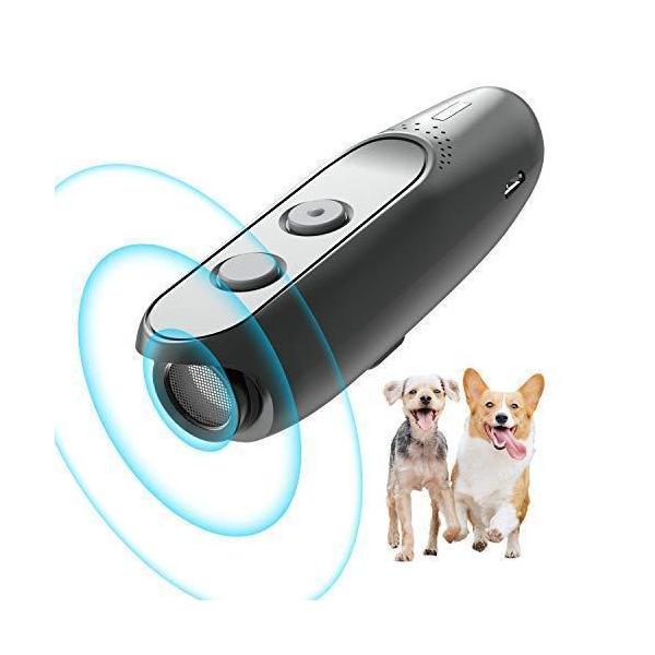犬 無駄吠え防止 グッズ 超音波吠え防止器具 しつけ むだぼえ禁止 犬の訓練用 3つの調整モード USB充電式 携帯式 夜泣き対策 安全無害 L