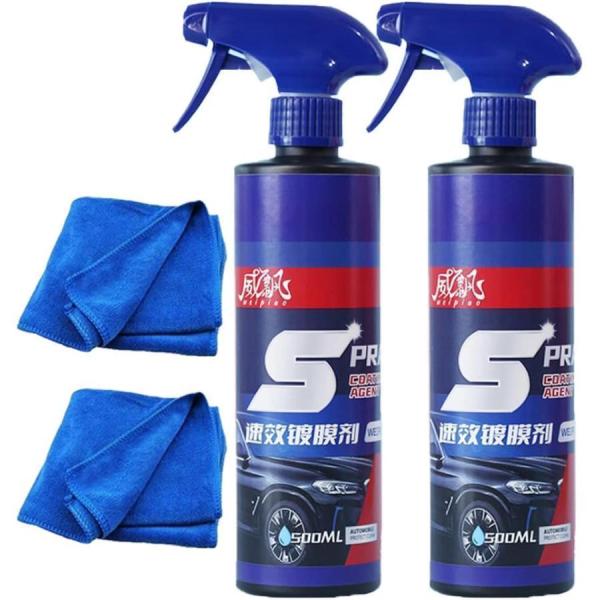 車用コーティング剤 高耐久500ml 2/3個カンタンプロ仕様 車用コーティングスプレー カースクラッチ修復 表面を明るくする適格請求書発行可