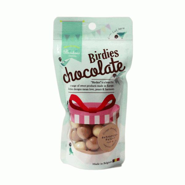 サクサクのパフをベルギーチョコレートでたっぷりコーティングした、クリスピーチョコレートです！キャラメル風味のミルクチョコレートとホワイトチョコレートの2種類の味がお楽しみいただけます。やめられないとまらない美味しさです。[内容量]50g[原...